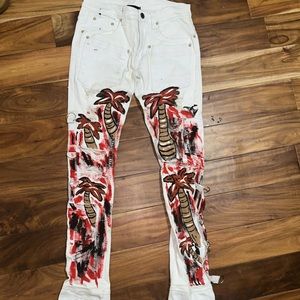 kishara | Jeans | Custom Painted Plam Trees Jeans F 1 | Poshmark